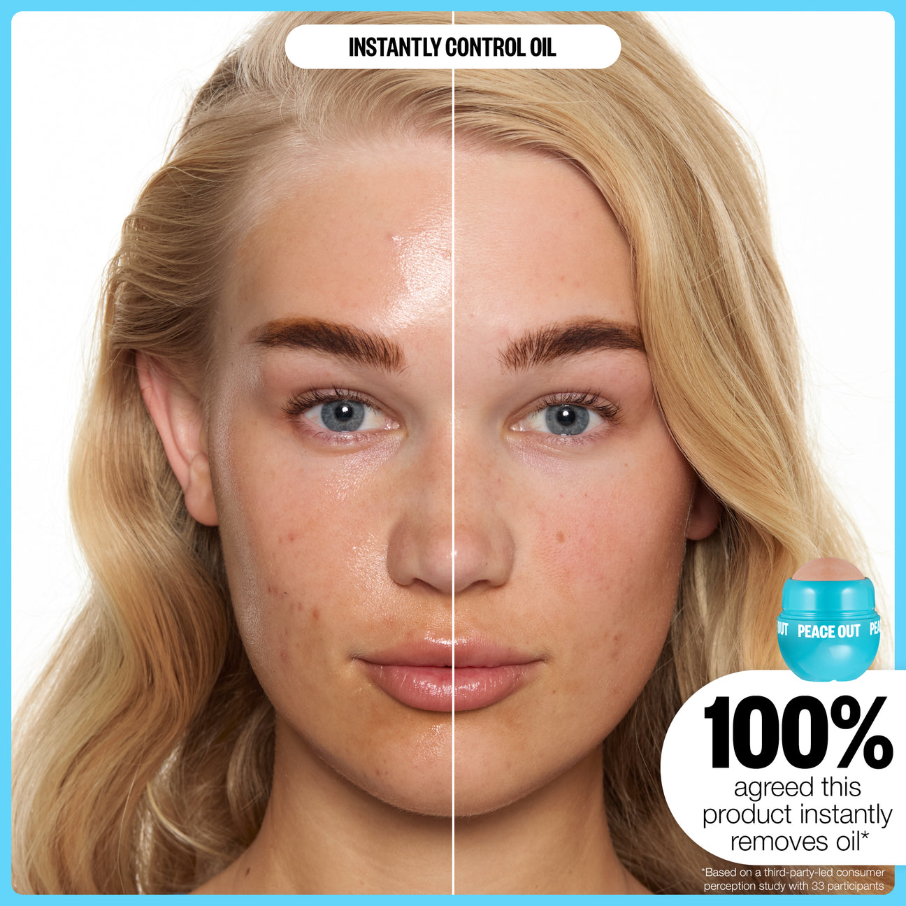 Instant Oil Control Roller W/ Halloysite Clay | Peace Out Skincare