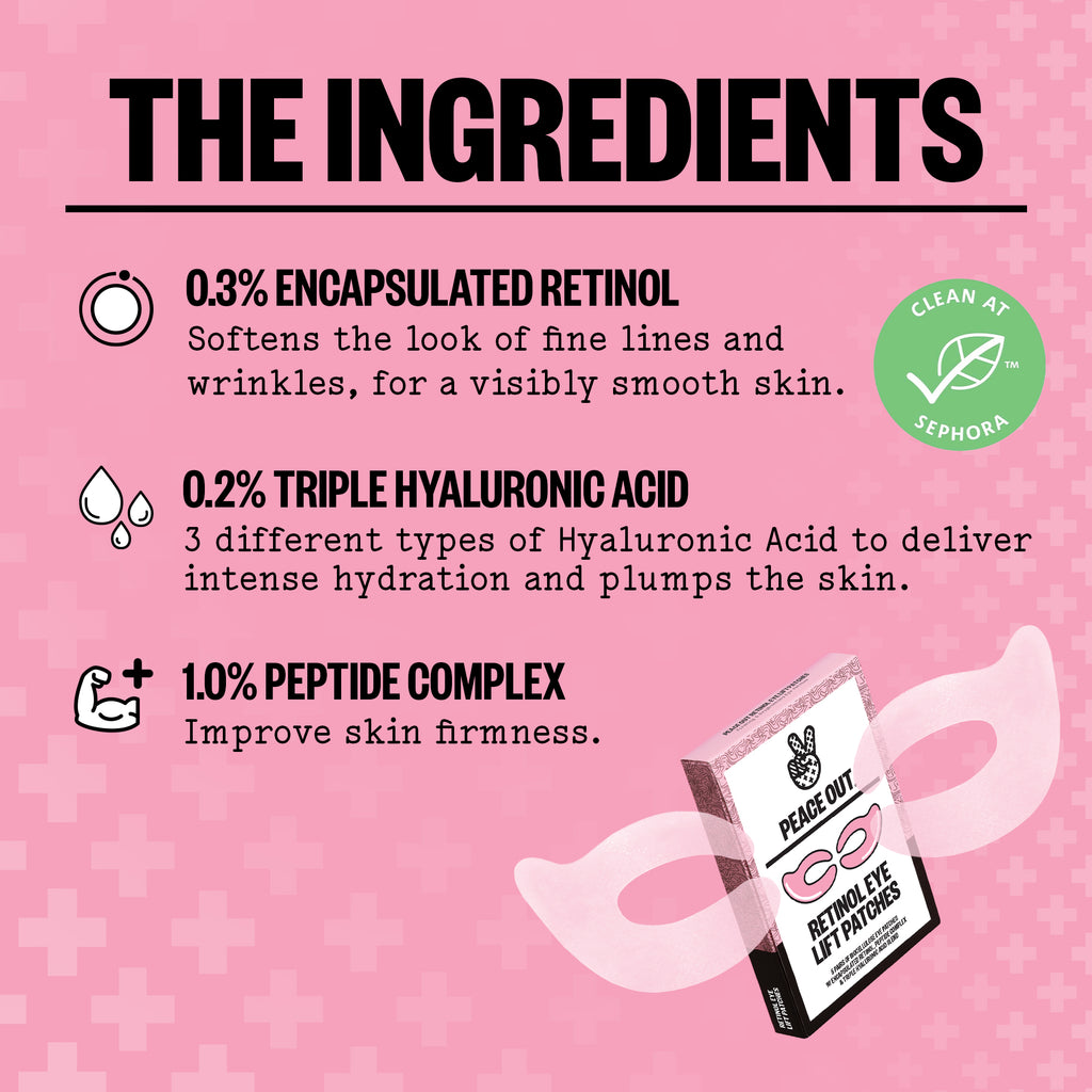 Retinol Eye Lift Patches | Peace Out Skincare